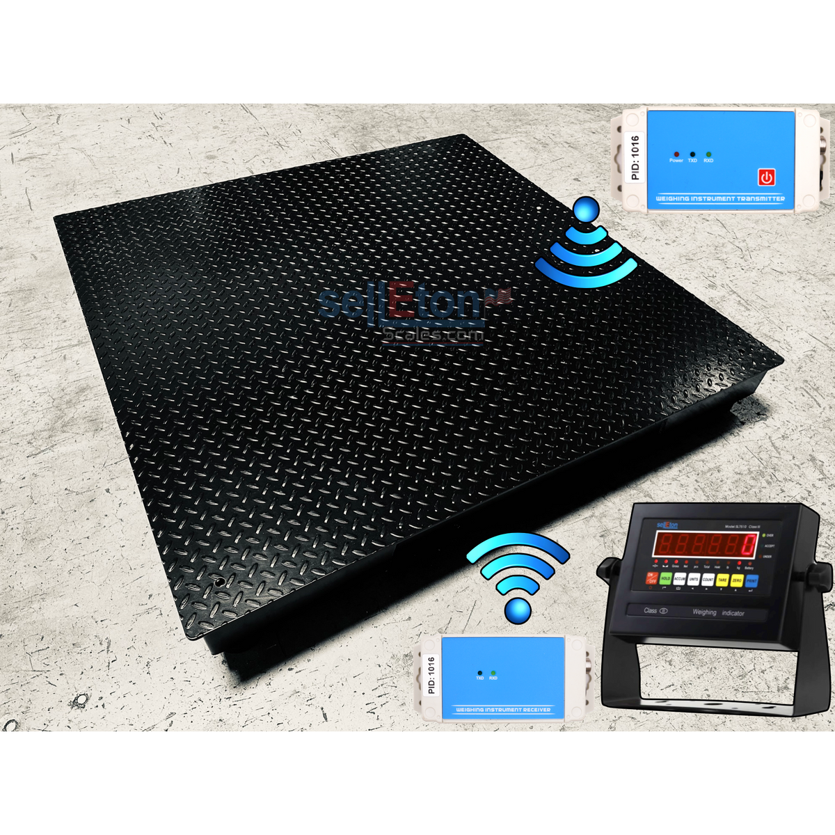 SellEton NTEP Certified SL-800-W (60" x 60") Wireless Industrial Floor ...